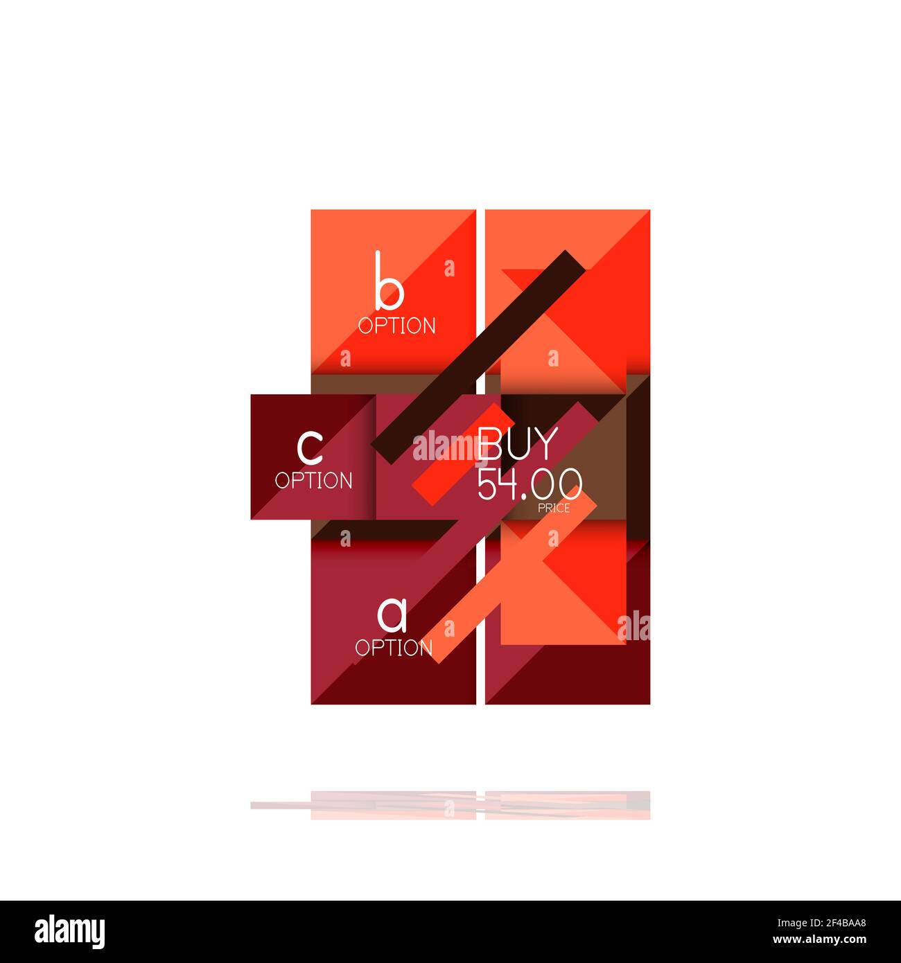 Square option infographic banner. Data and information visualization ...