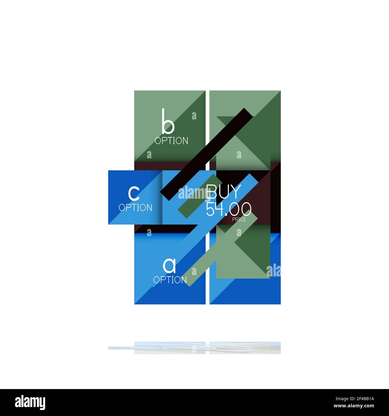 Square option infographic banner. Data and information visualization ...