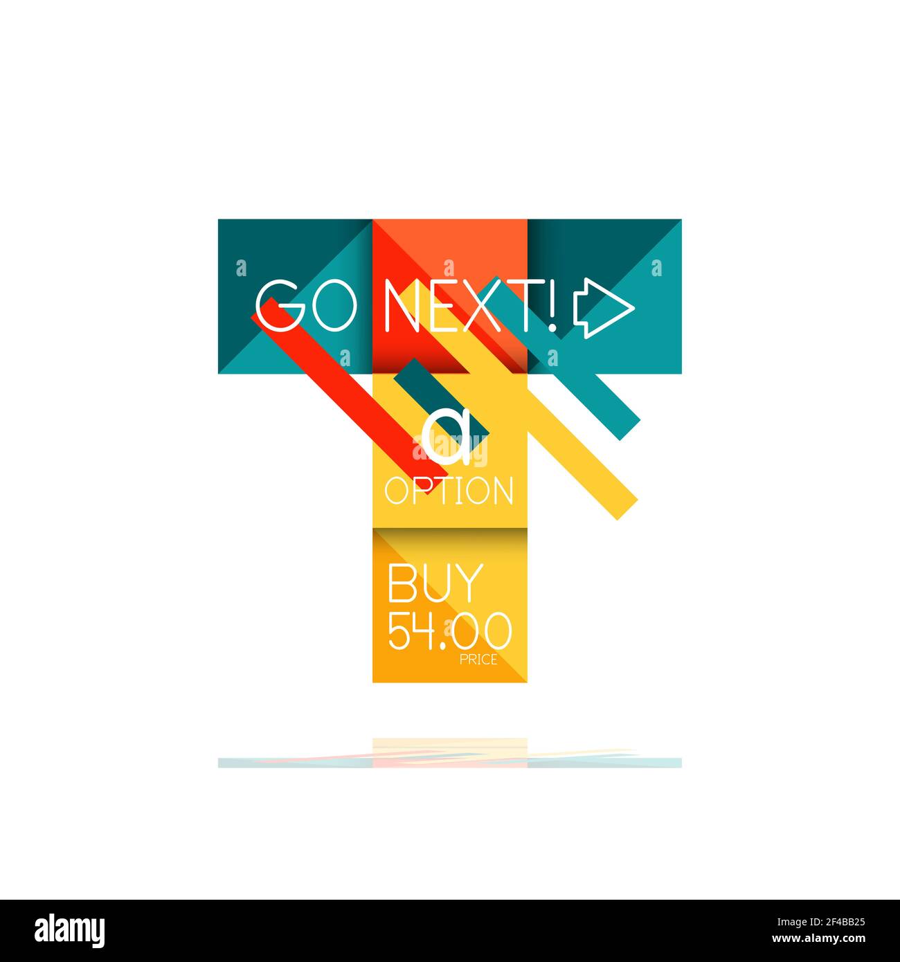 Square option infographic banner. Data and information visualization ...