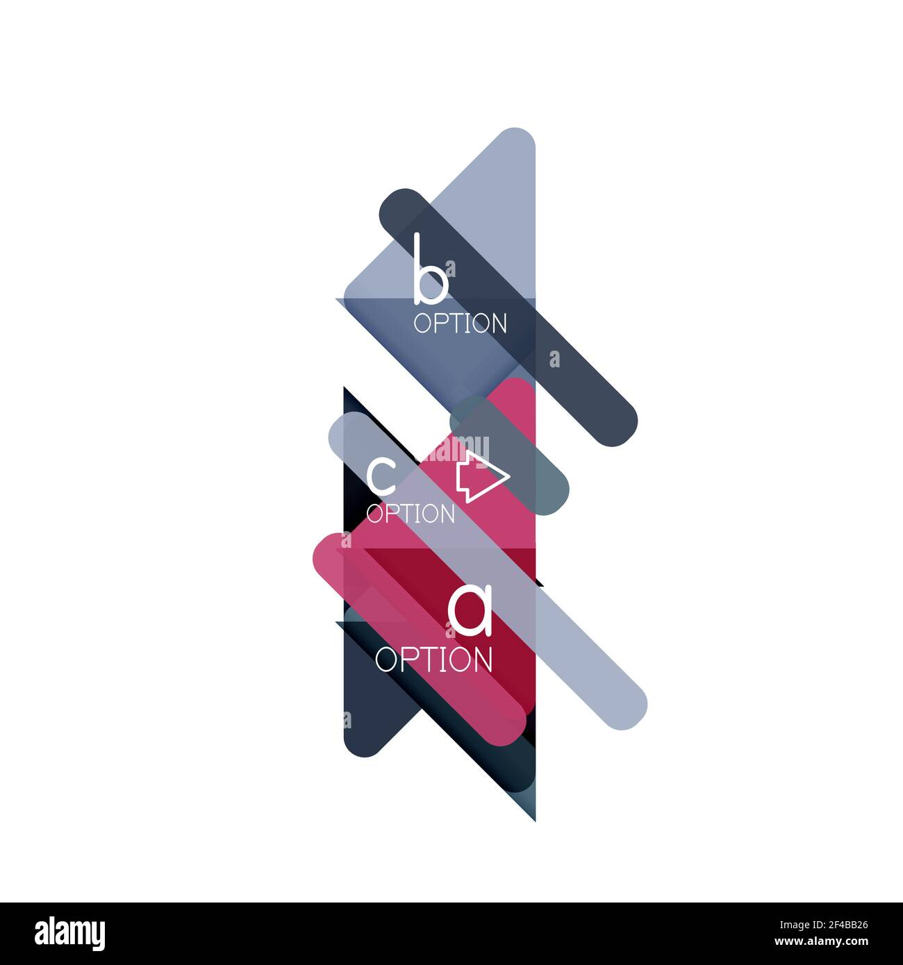 Triangle data visualization design, option infographic layout. Triangle ...