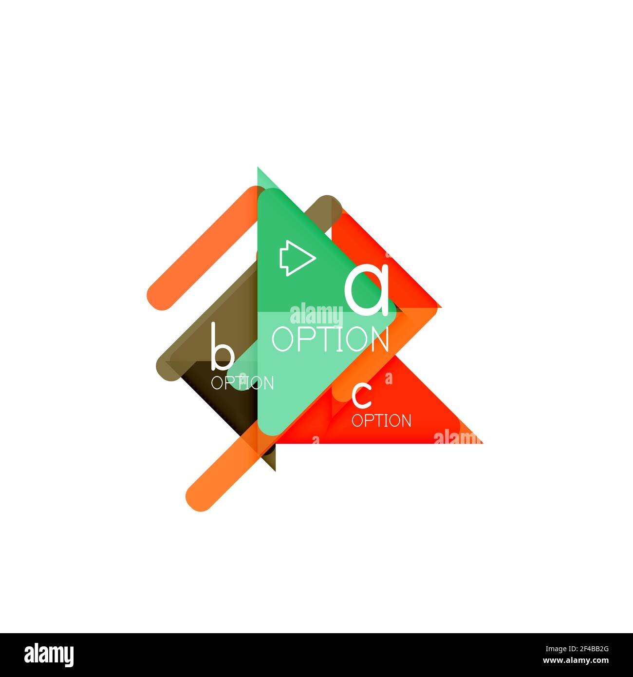 Triangle data visualization design, option infographic layout. Triangle ...