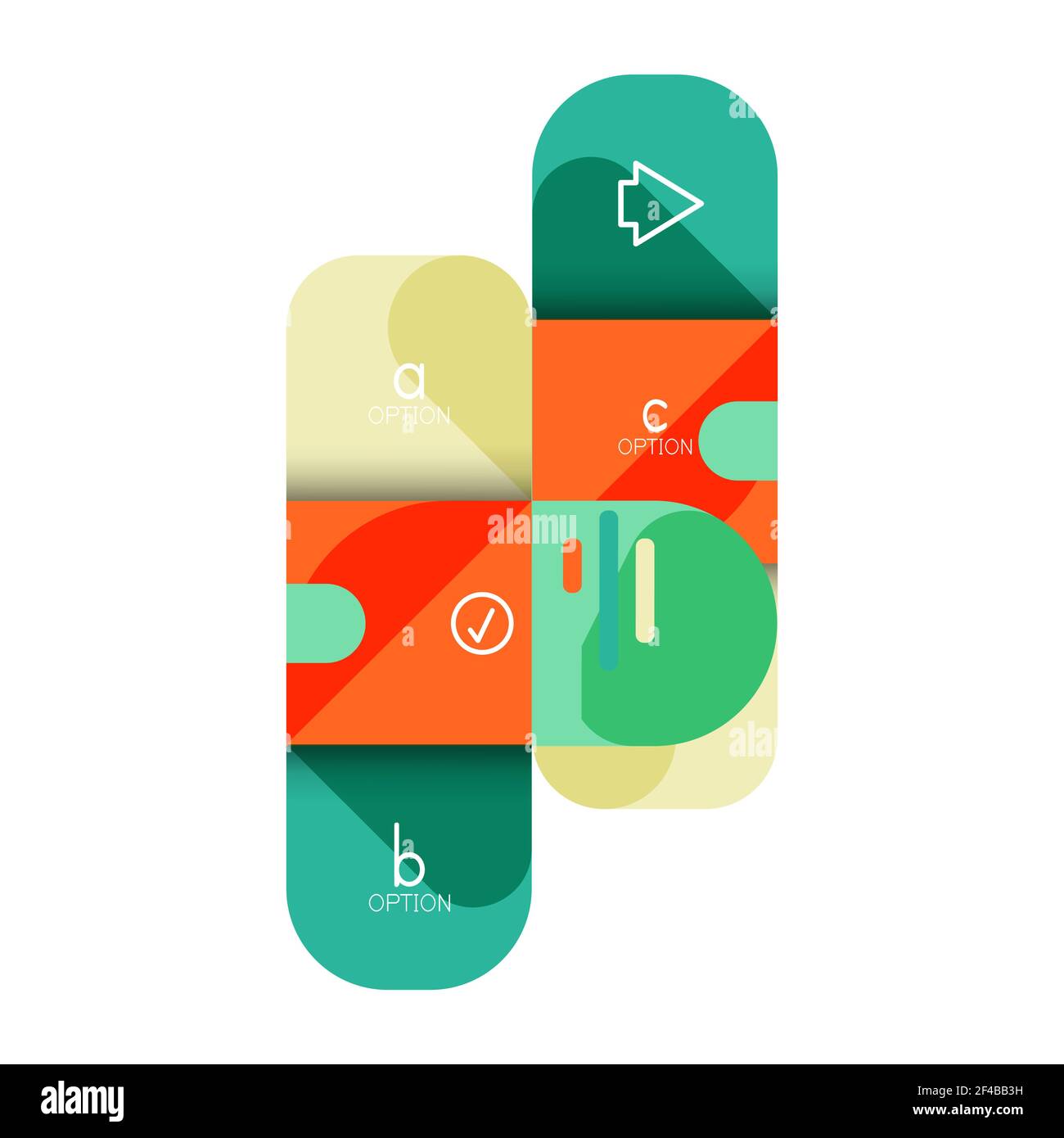 Infographics option and step by step in rounded squares, element of ...