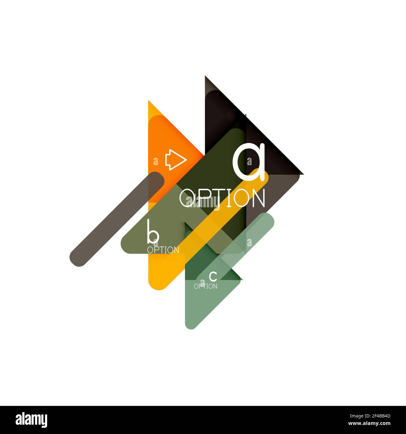 Triangle data visualization design, option infographic layout. Triangle ...