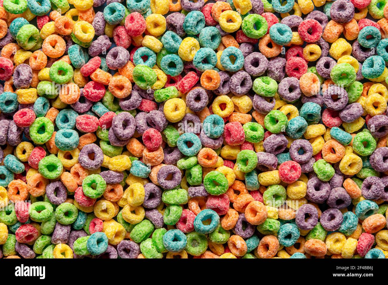 Multicolored cereals, full-frame, flat lay. Top view of colorful ...