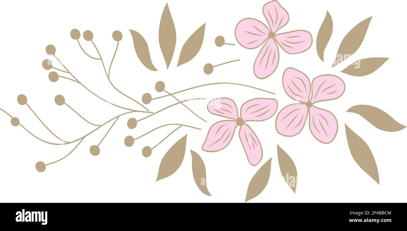 Pink flowers, vector Stock Vector Image & Art - Alamy