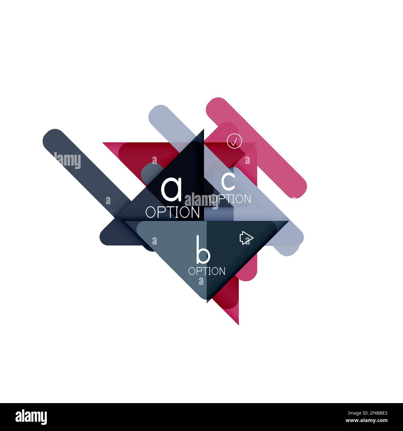 Triangle data visualization design, option infographic layout. Triangle ...