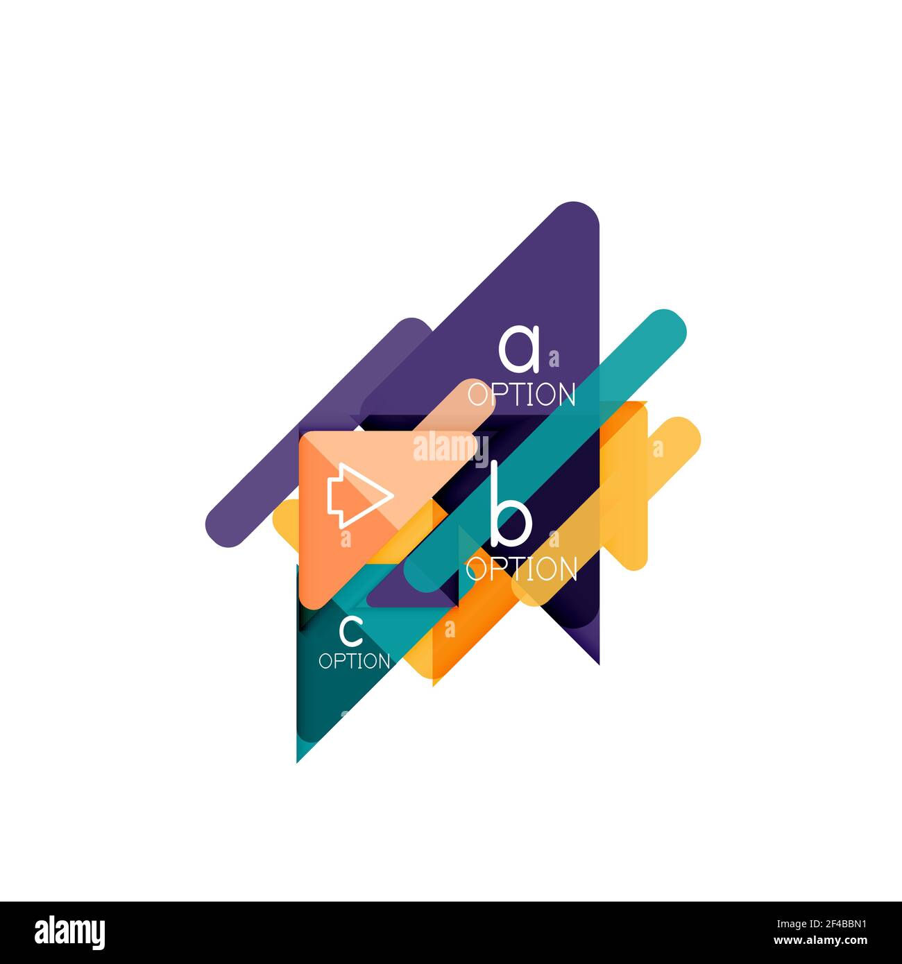 Triangle data visualization design, option infographic layout. Triangle ...