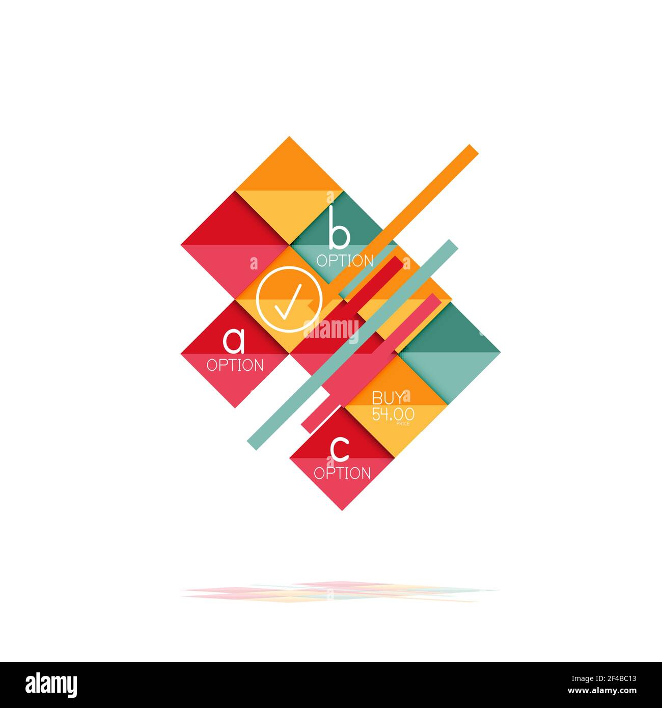 Square option infographic banner. Data and information visualization ...