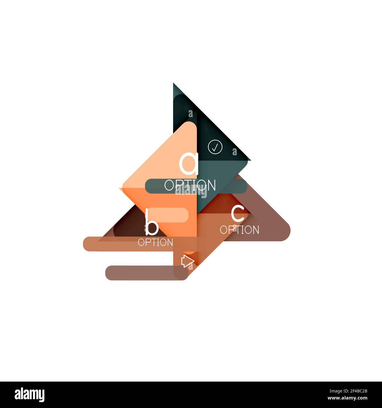 Triangle data visualization design, option infographic layout. Triangle ...