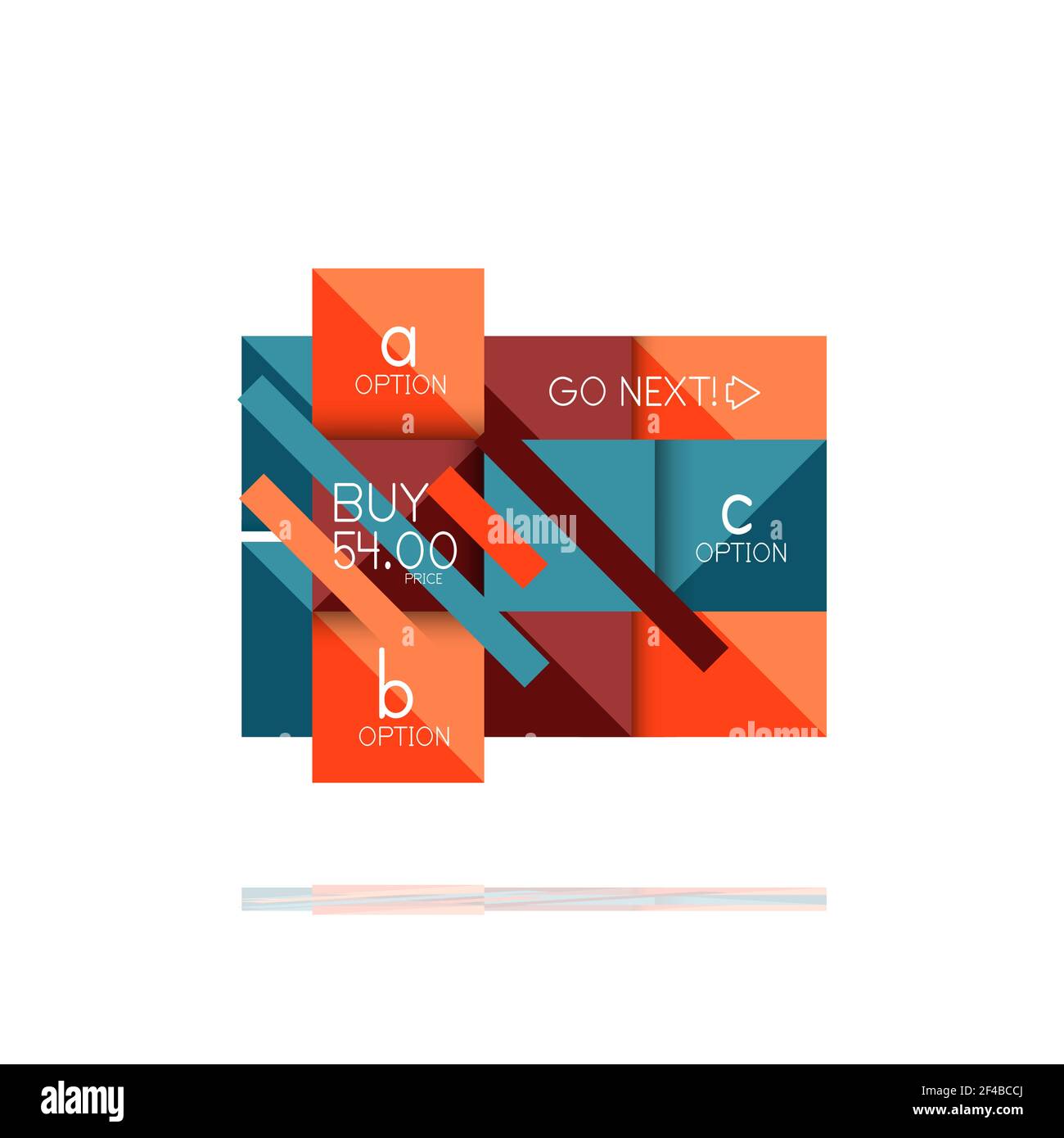 Square option infographic banner. Data and information visualization ...