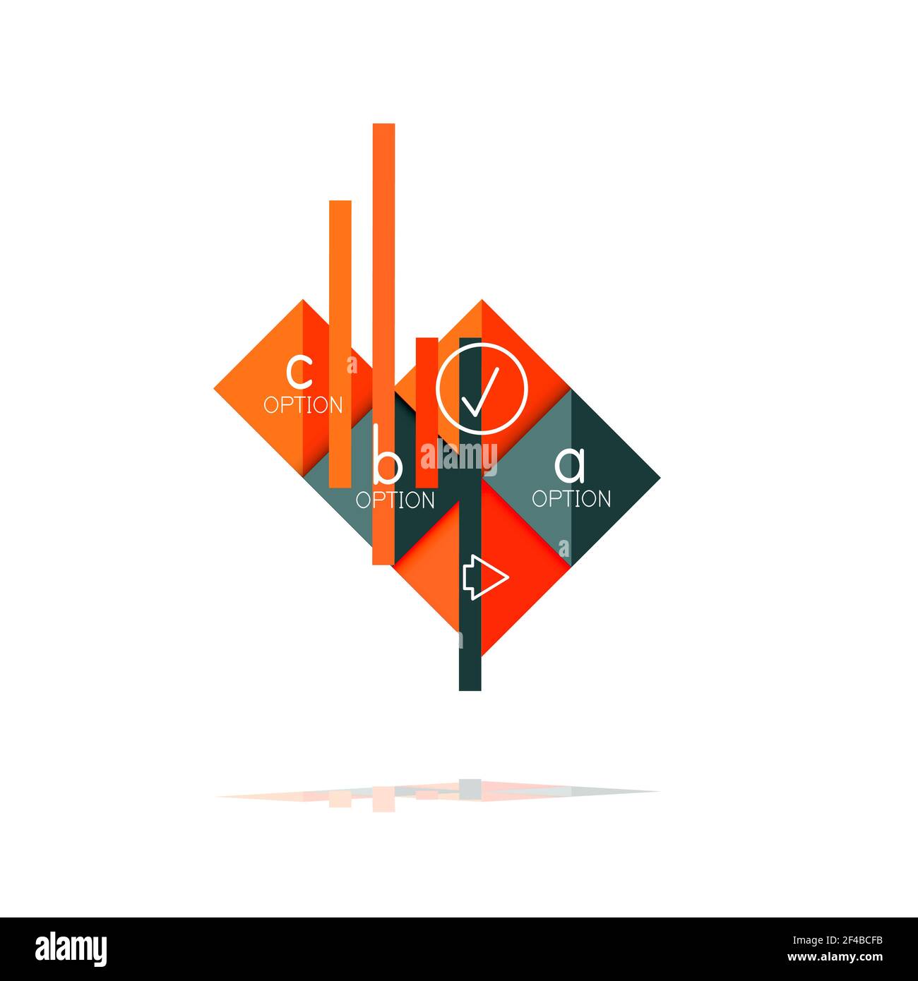 Square option infographic banner. Data and information visualization ...