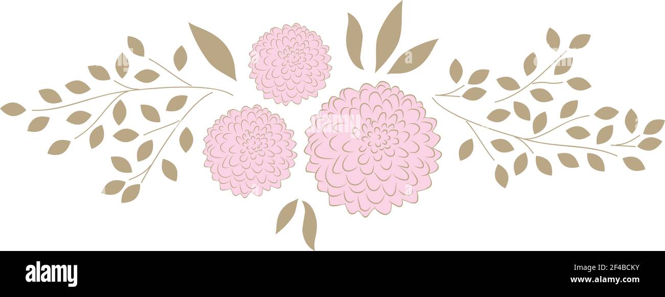 Pink flowers, vector Stock Vector Image & Art - Alamy