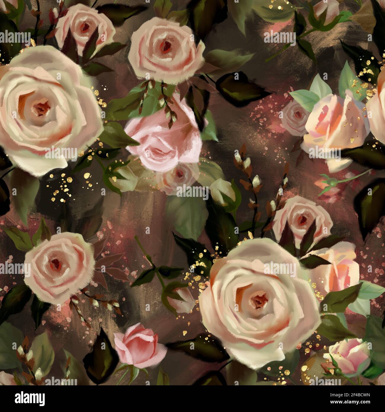 Vintage Rose Pattern Background