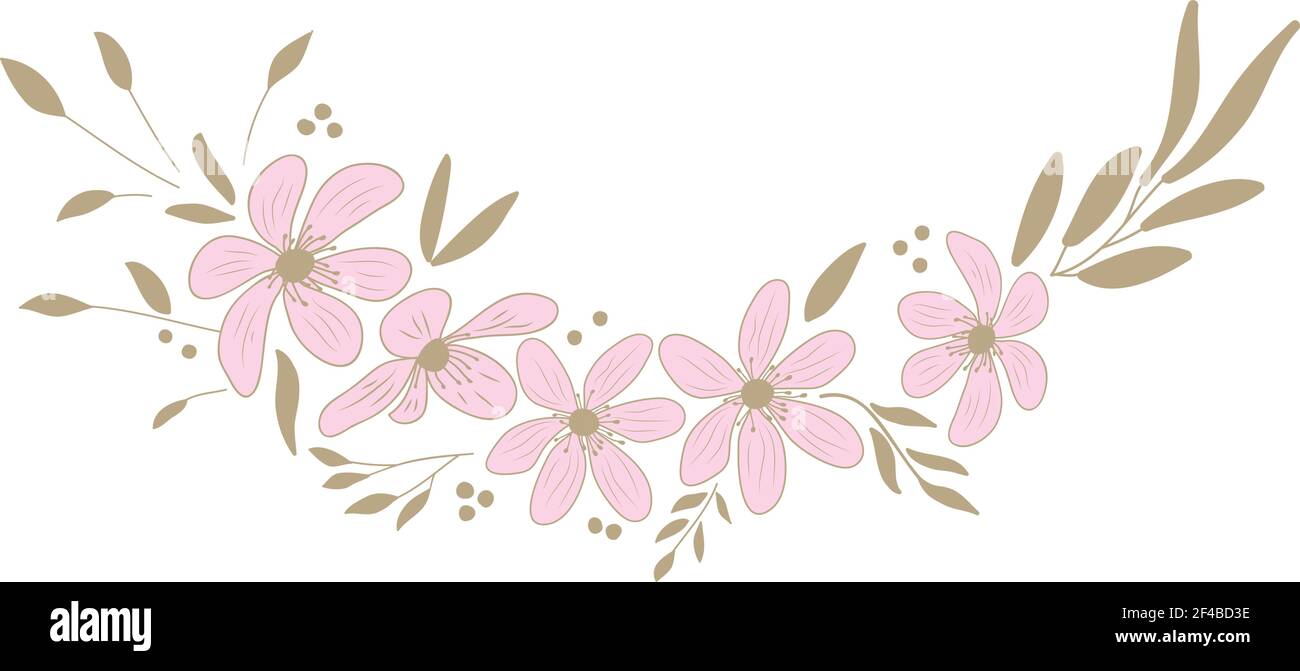 Pink flowers, vector Stock Vector Image & Art - Alamy