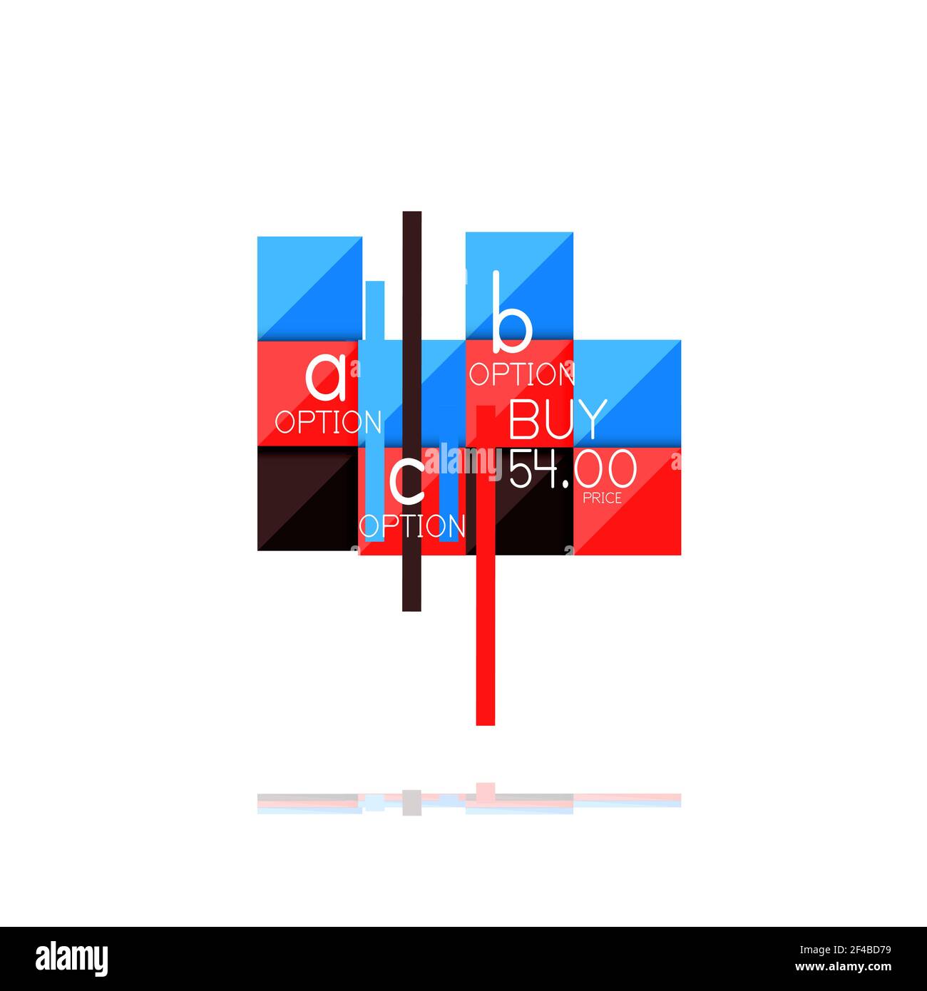 Square option infographic banner. Data and information visualization ...