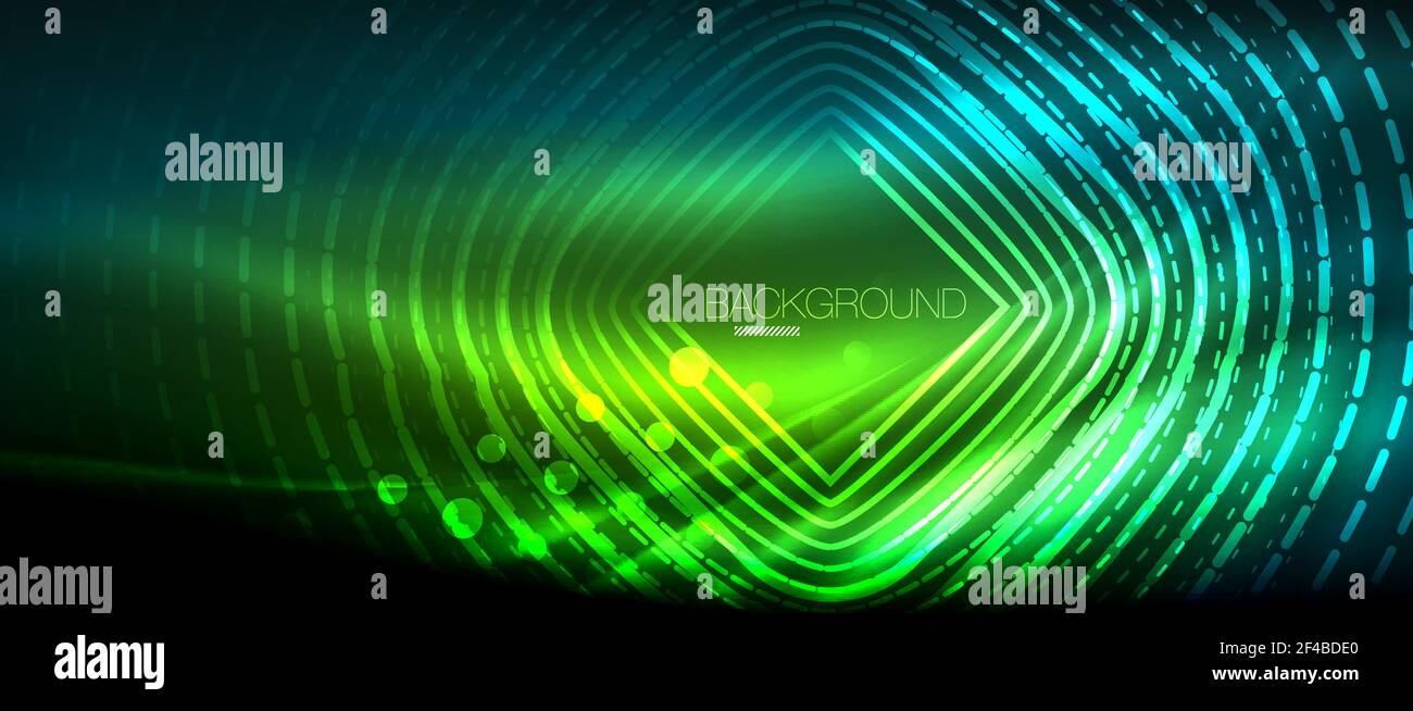 Neon glowing wave, magic energy and light motion background. Wallpaper ...