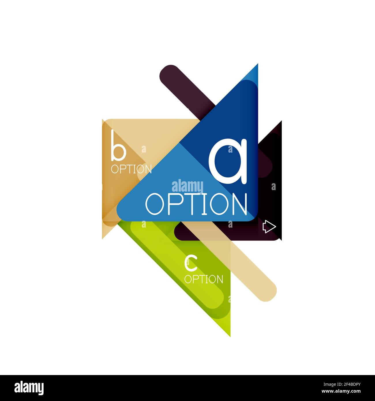 Triangle data visualization design, option infographic layout. Triangle ...
