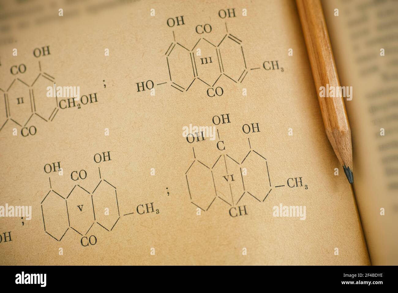 Chemical structure old book hi-res stock photography and images - Alamy
