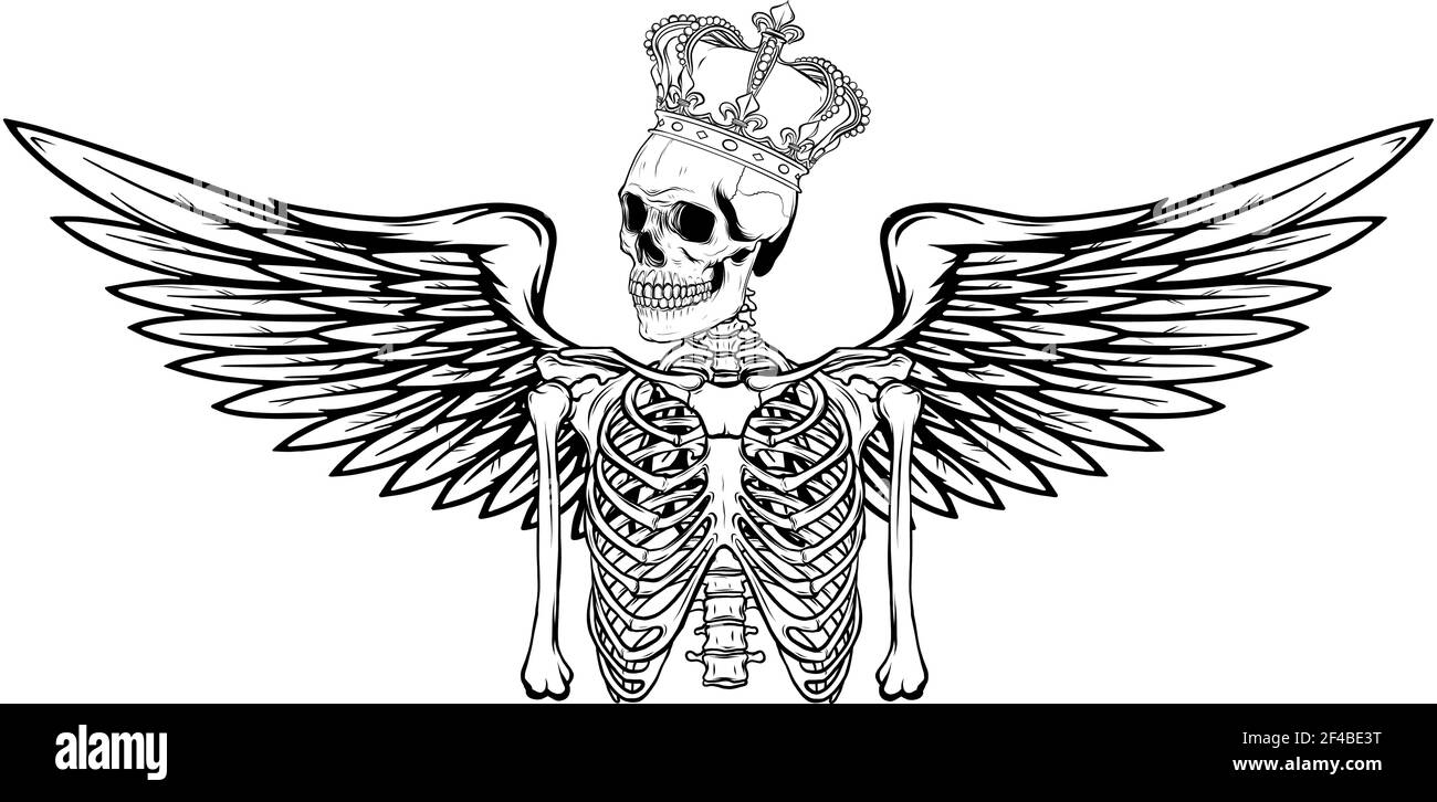 Skeleton With Angel Wings