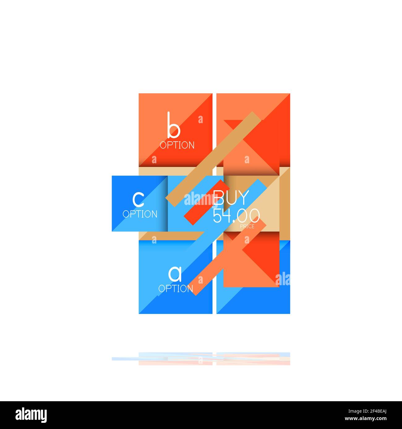 Square option infographic banner. Data and information visualization ...