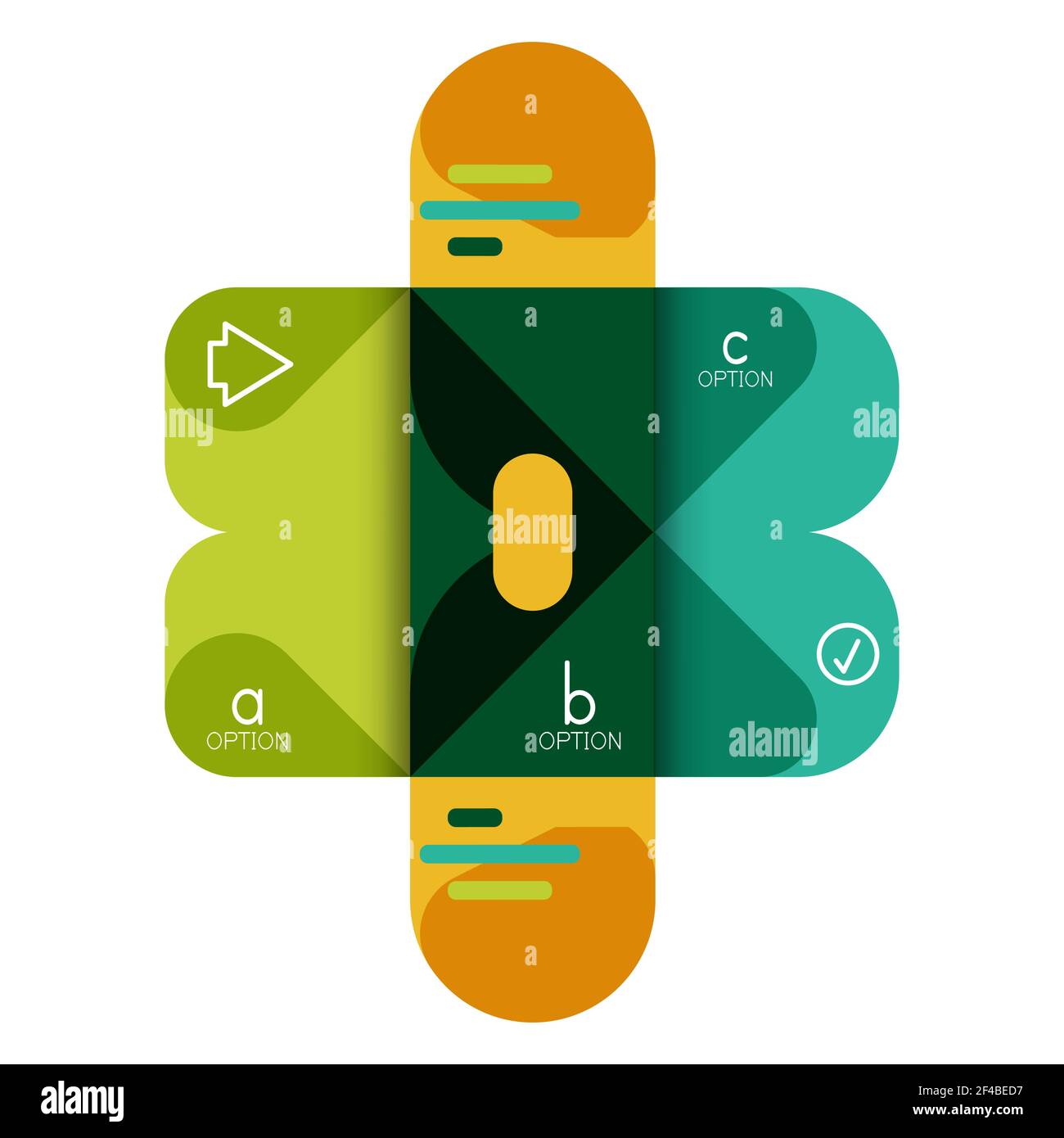 Infographics option and step by step in rounded squares, element of ...