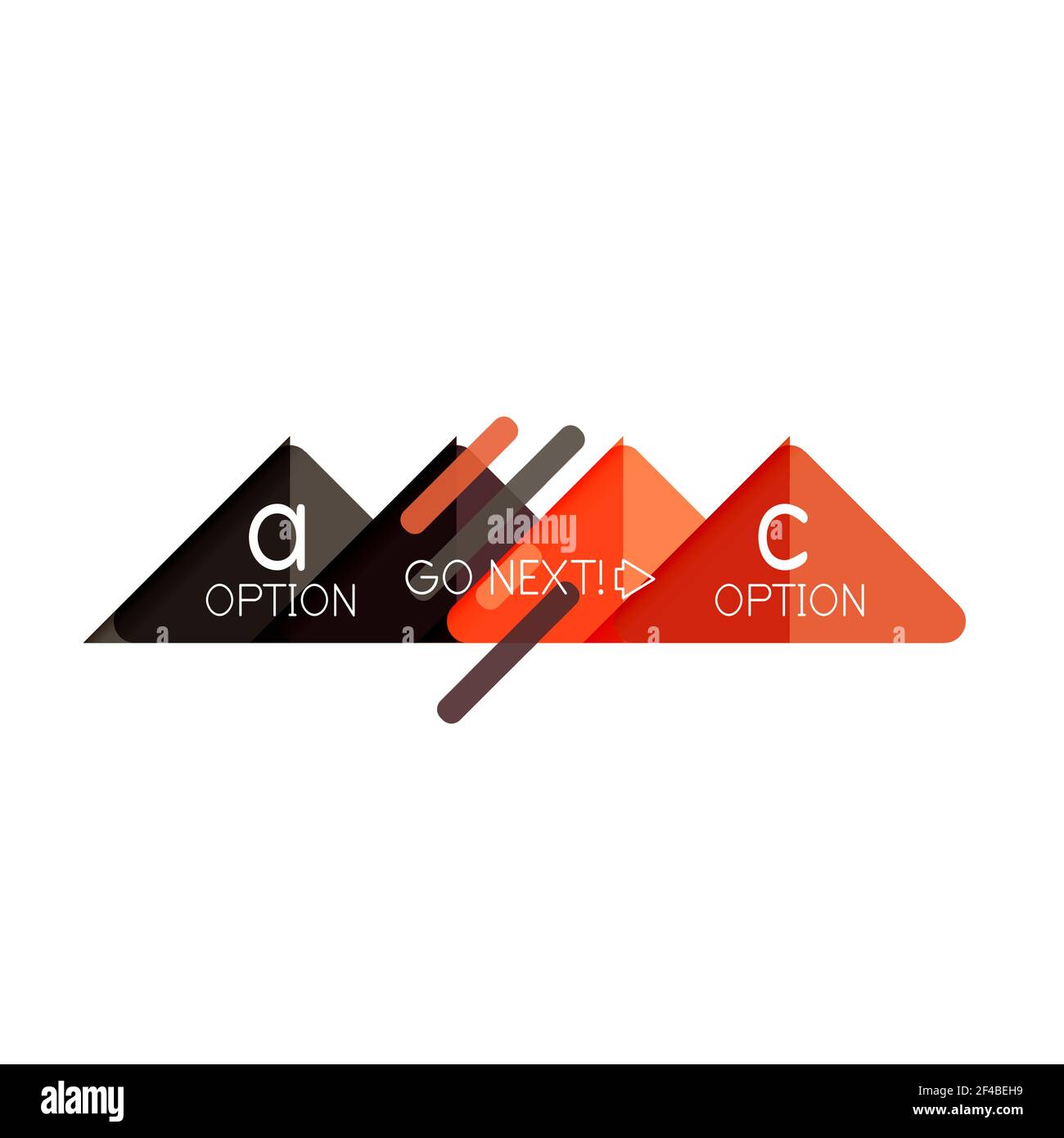 Triangle data visualization design, option infographic layout. Triangle ...