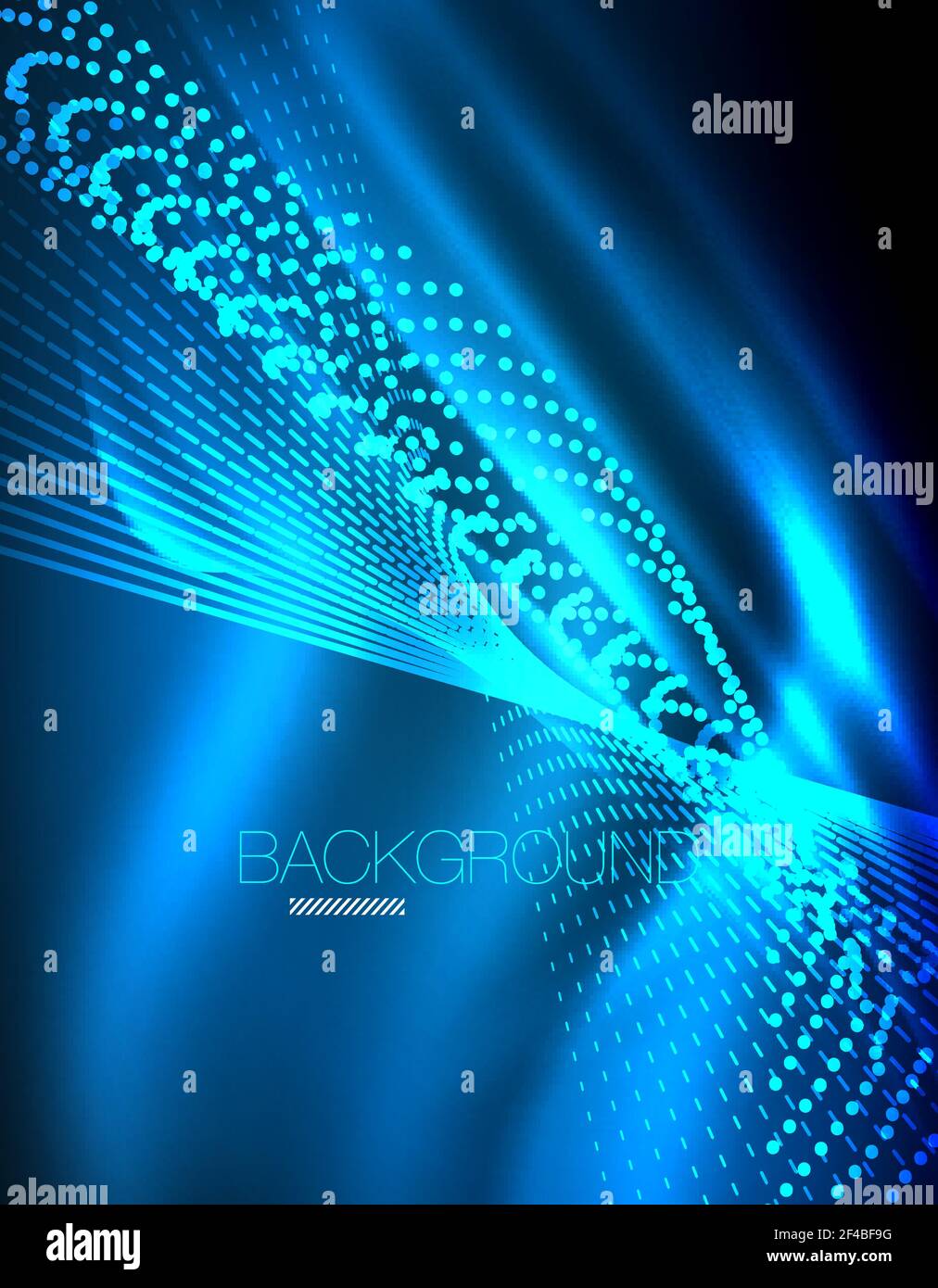 Smooth light effect, straight lines on glowing shiny neon dark ...