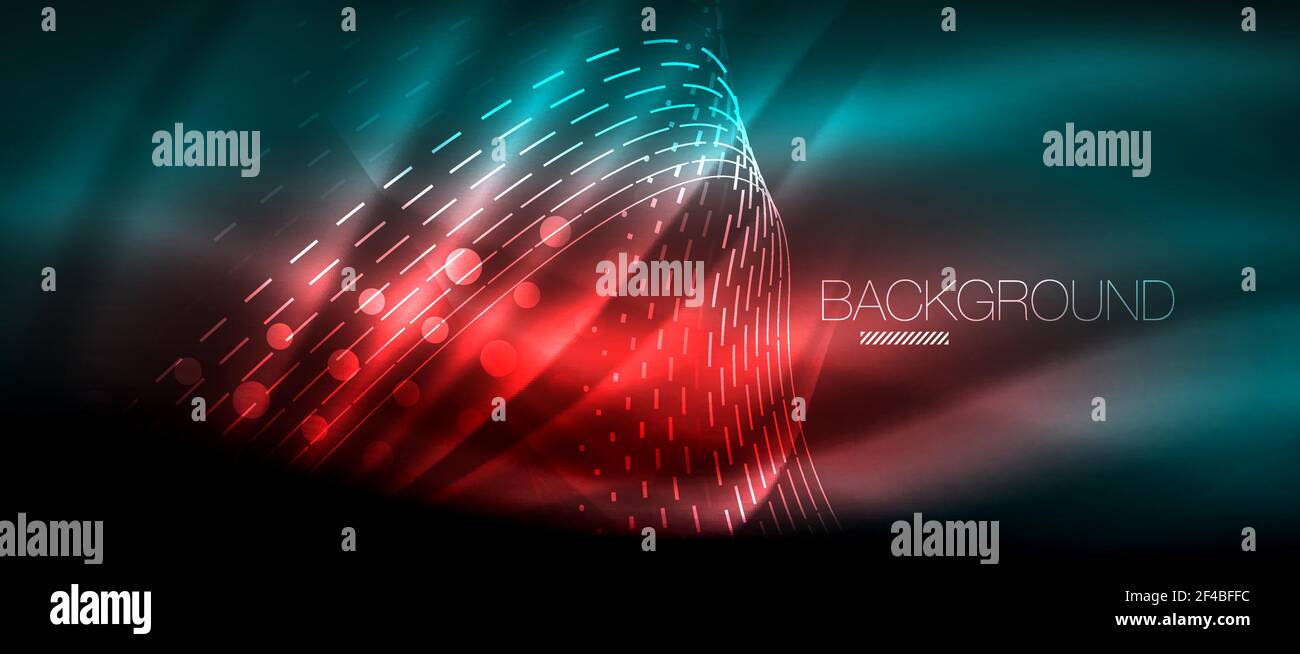 Neon glowing wave, magic energy and light motion background. Wallpaper ...