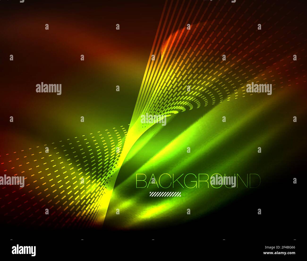 Smooth light effect, straight lines on glowing shiny neon dark ...