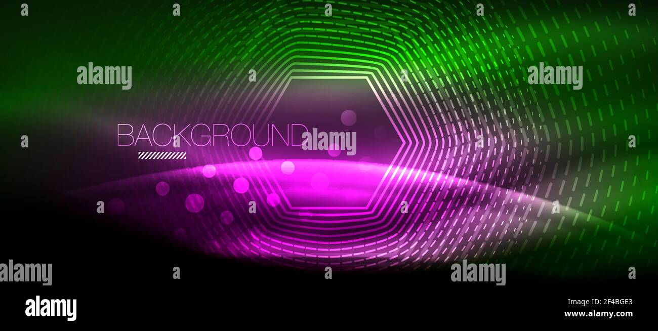 Neon glowing wave, magic energy and light motion background. Wallpaper ...