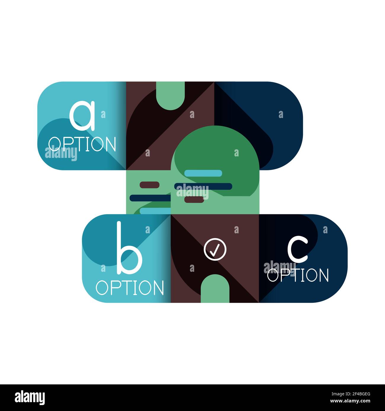 Infographics option and step by step in rounded squares, element of ...