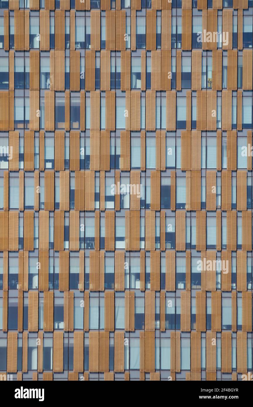 facade of the modern building in full frame shot. Modern building ...