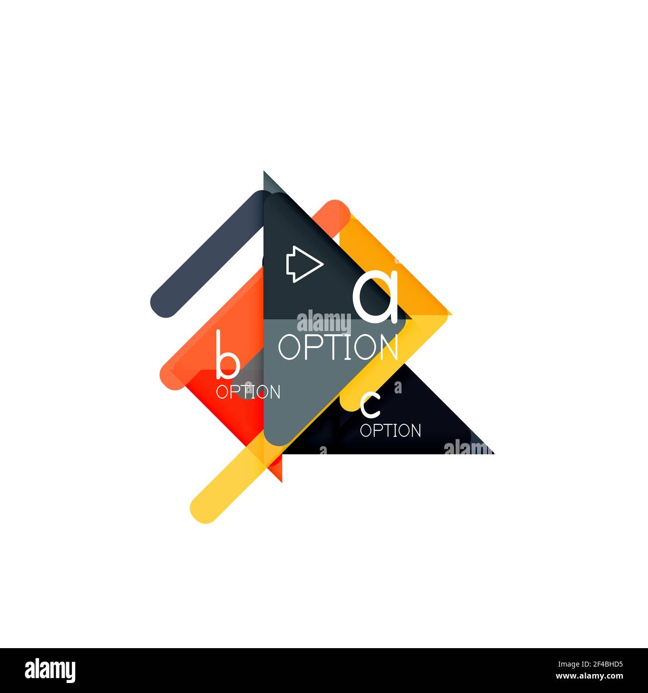 Triangle data visualization design, option infographic layout. Triangle ...