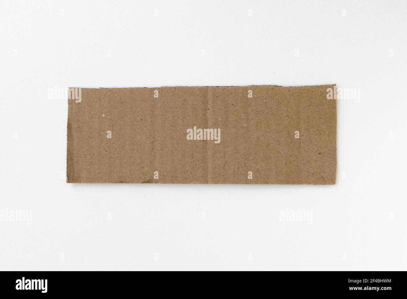 Ripped piece of cardboard isolated on white background. Cardboard with ...