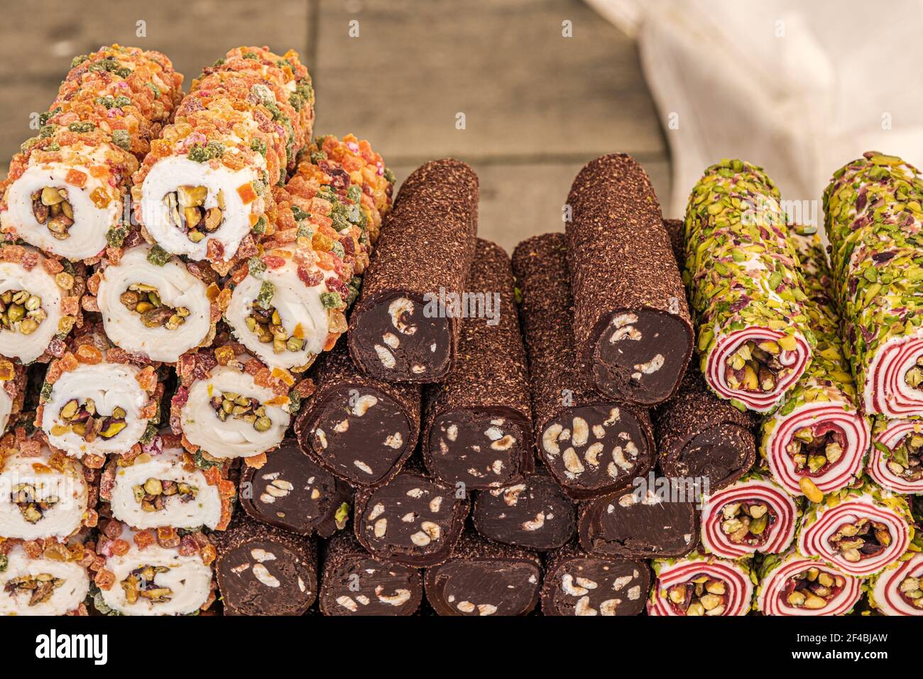 Variety of Turkish signature local foods known as Turkish Delight ...