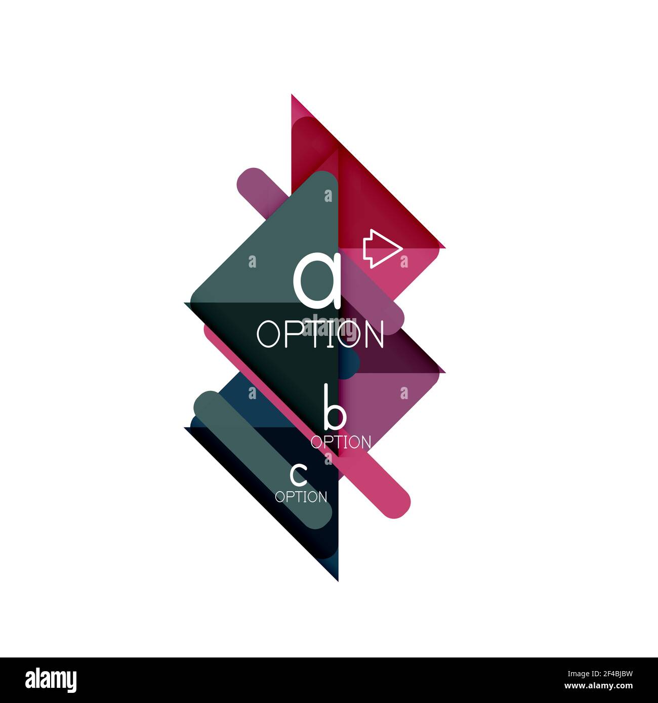 Triangle data visualization design, option infographic layout. Triangle ...