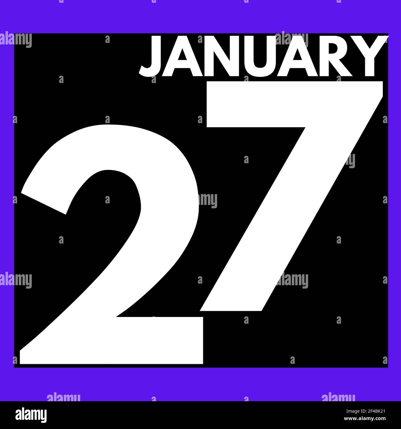 January 27 . Modern daily calendar icon .date ,day, month .calendar for ...