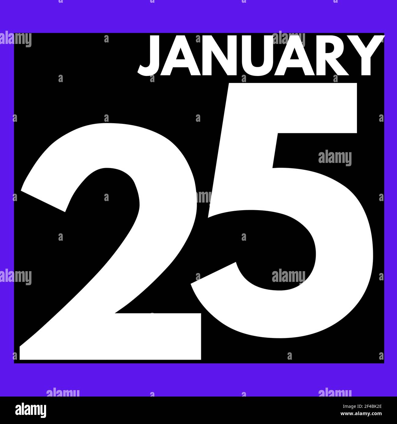 January 25 . Modern daily calendar icon .date ,day, month .calendar for ...