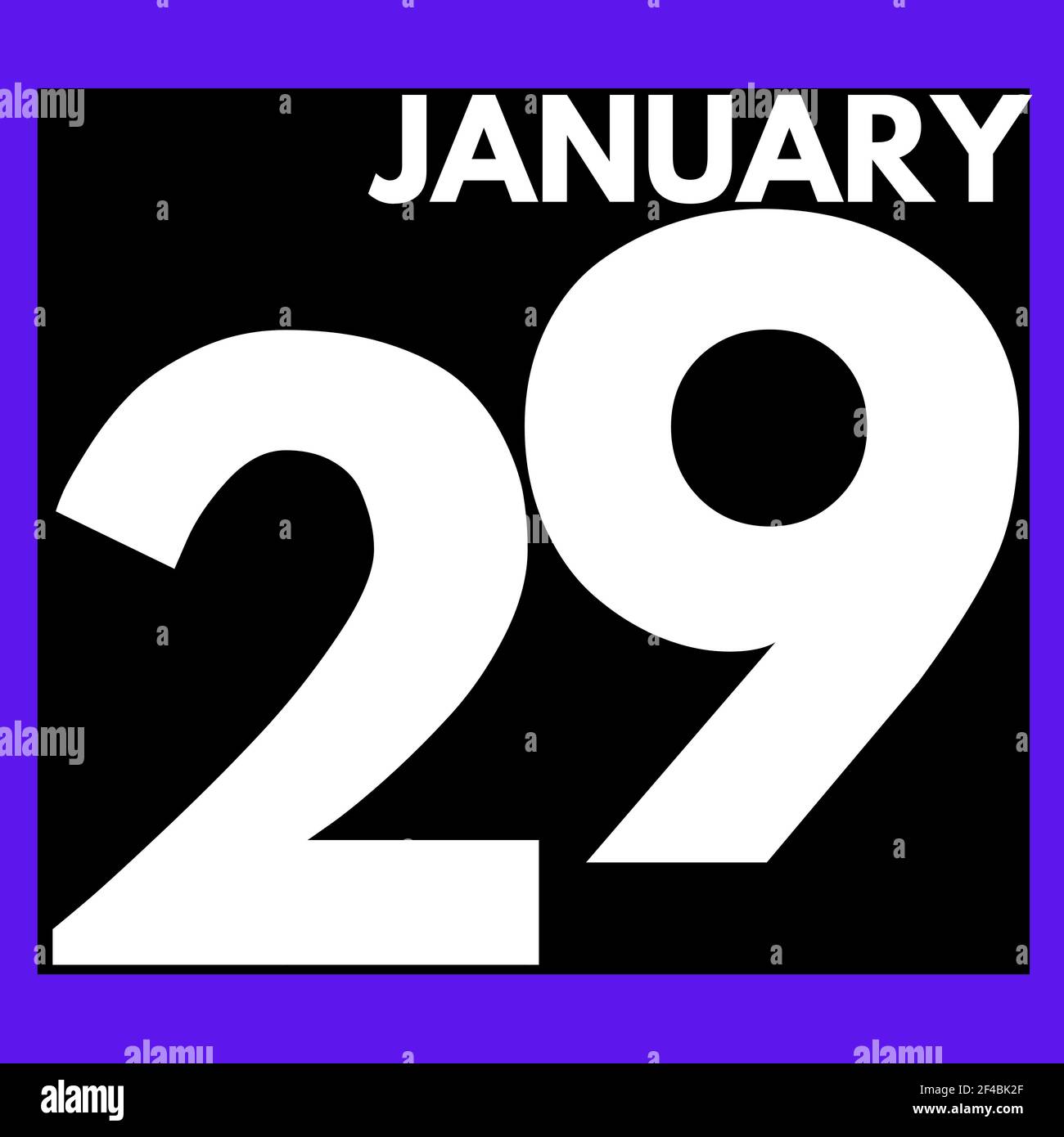 January 29 . Modern daily calendar icon .date ,day, month .calendar for ...