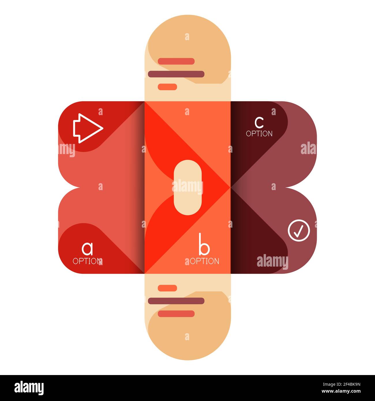 Infographics option and step by step in rounded squares, element of ...