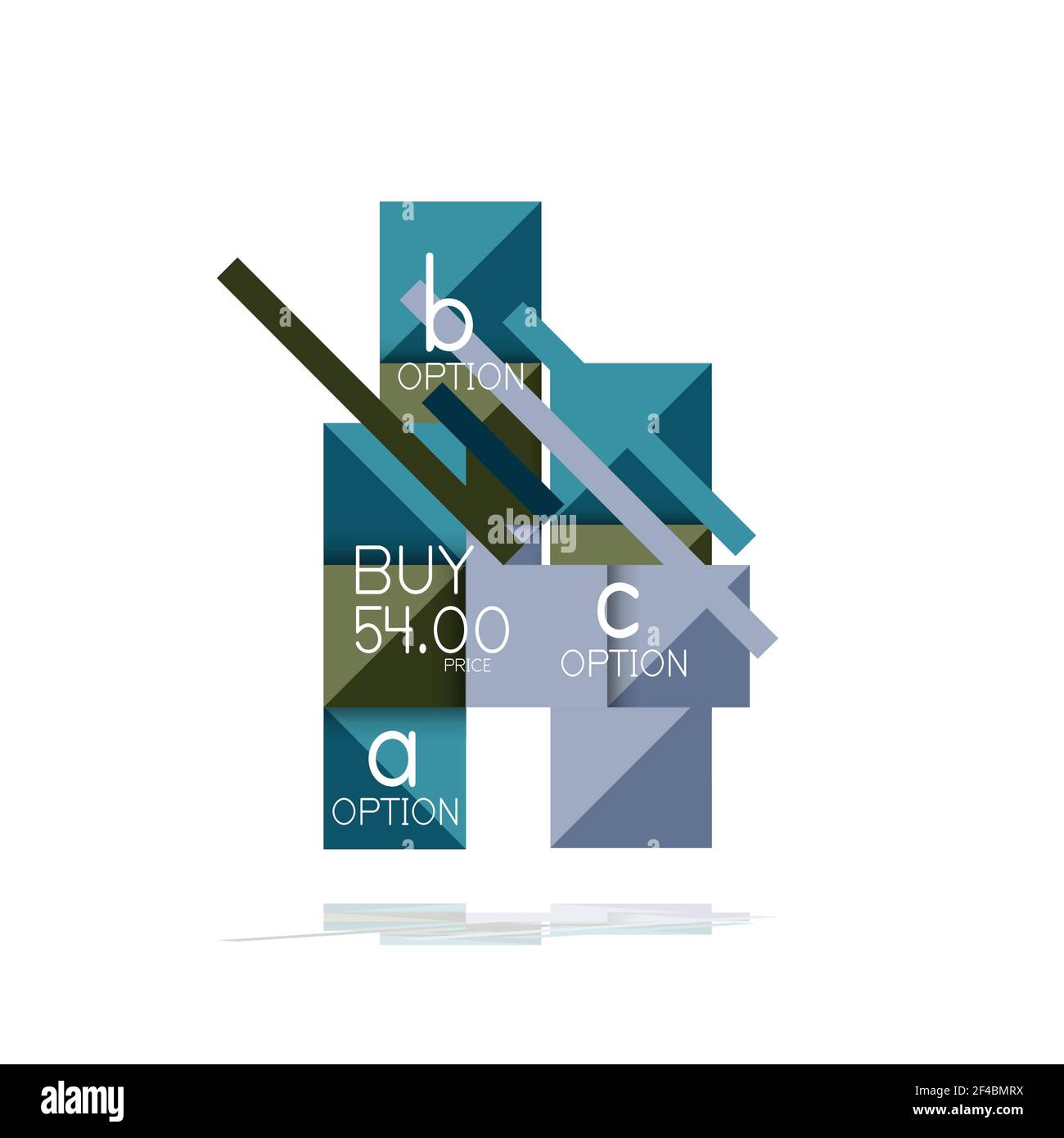 Square option infographic banner. Data and information visualization ...