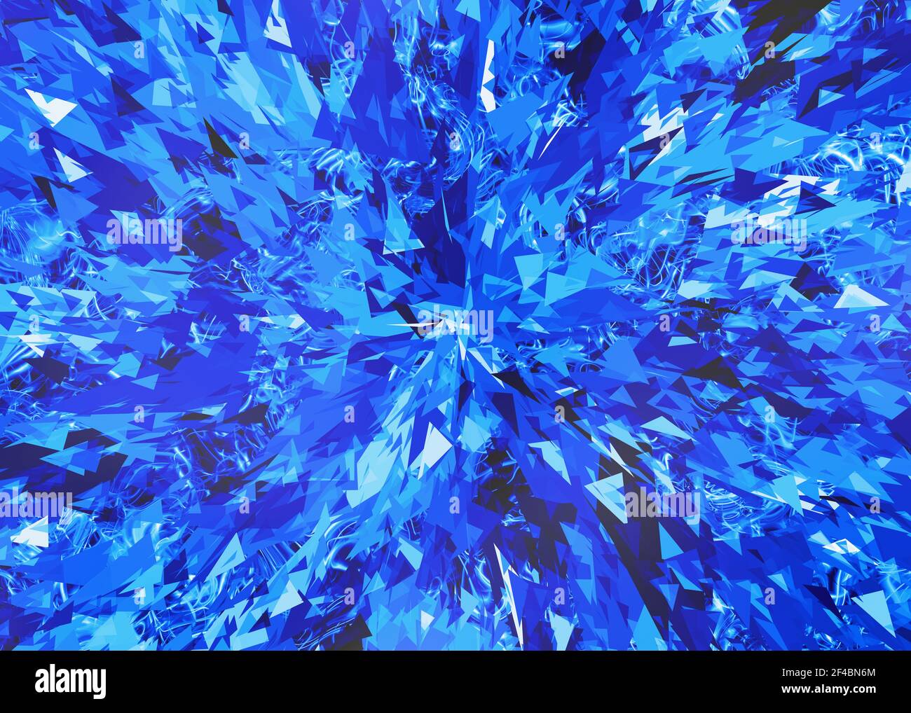 burst of blue broken particle crystals Stock Photo - Alamy