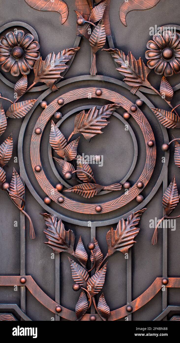 The fragment of forged metal products. close-up Stock Photo - Alamy