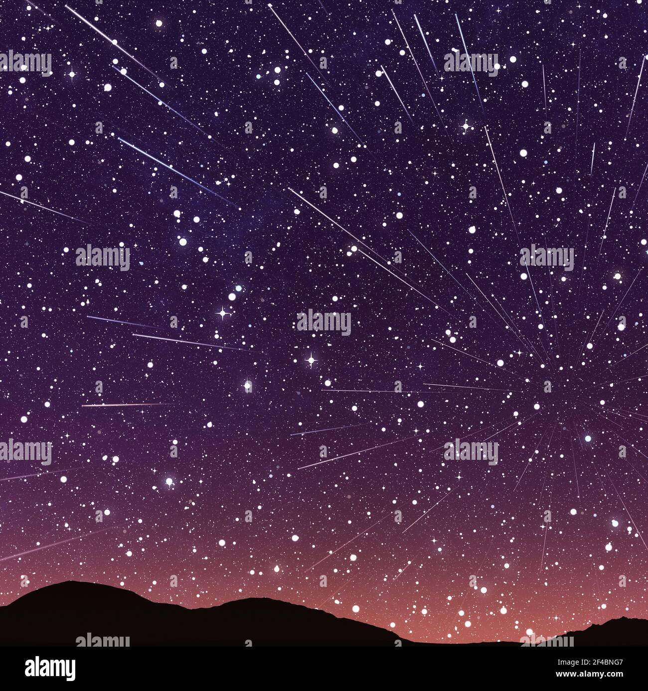 Beautiful star trail image during at night Stock Photo - Alamy