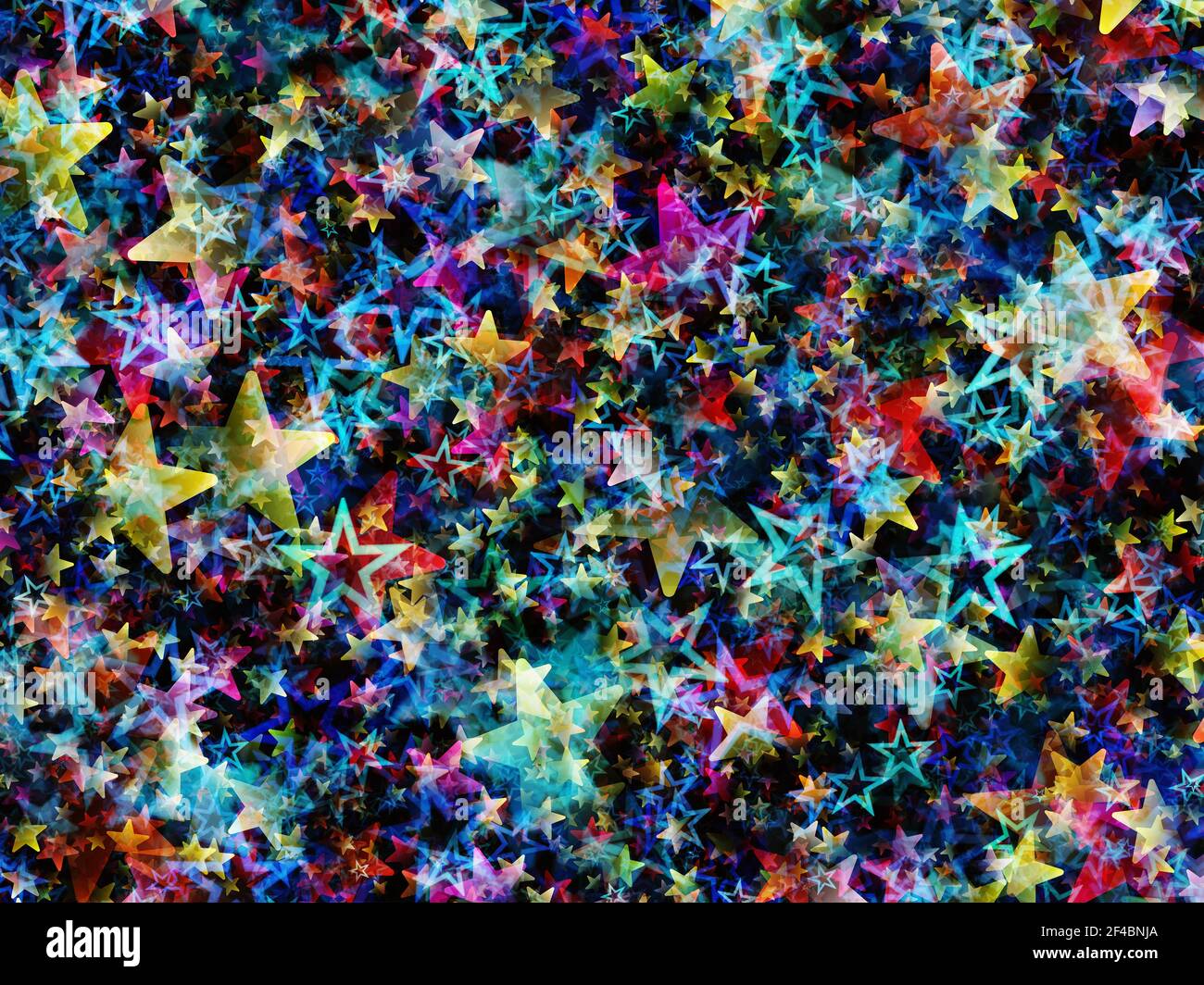 many blur multicolored stars background with neon shining Stock Photo ...