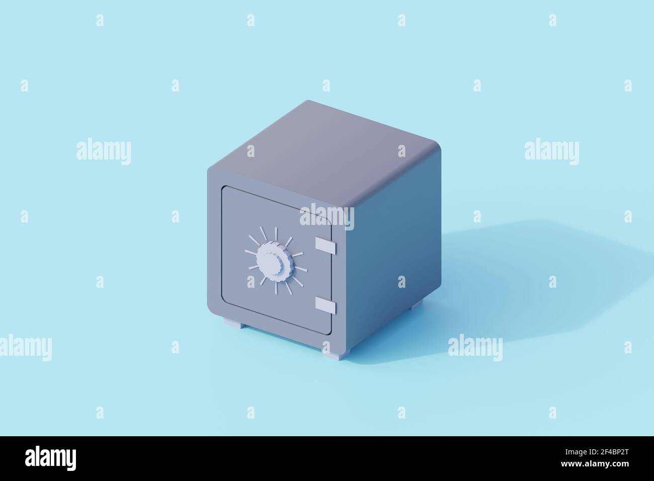 money safe deposit or vault single isolated object. 3d render ...