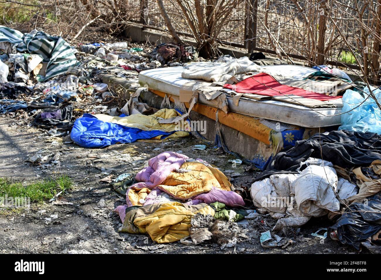 Homeless beds on the street hi-res stock photography and images - Alamy