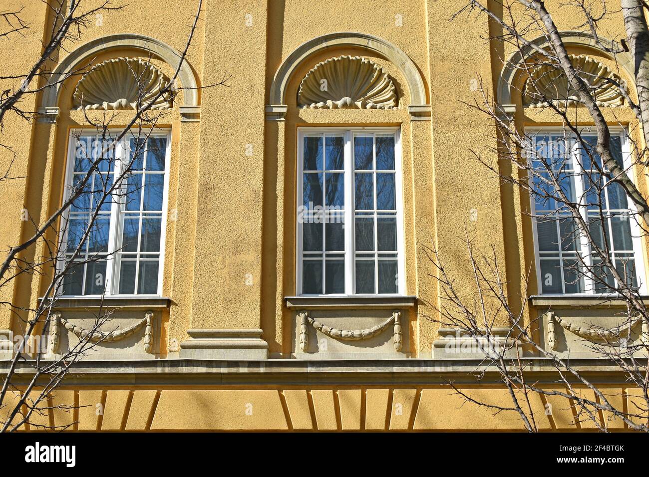 Windows of the museum building Stock Photo - Alamy