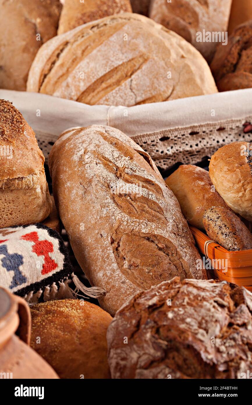 natural bread with cereal grains Stock Photo - Alamy