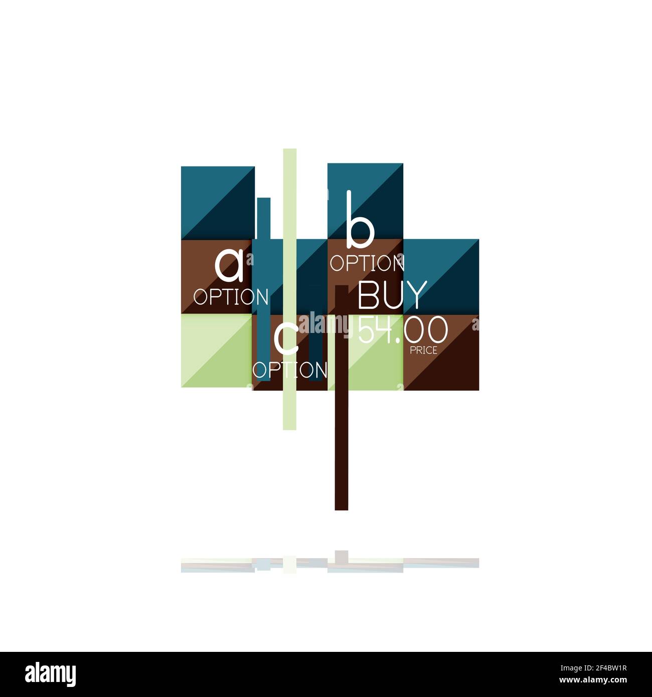 Square option infographic banner. Data and information visualization ...